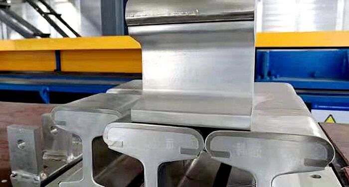 Metro third current contact rail for power supply to subway